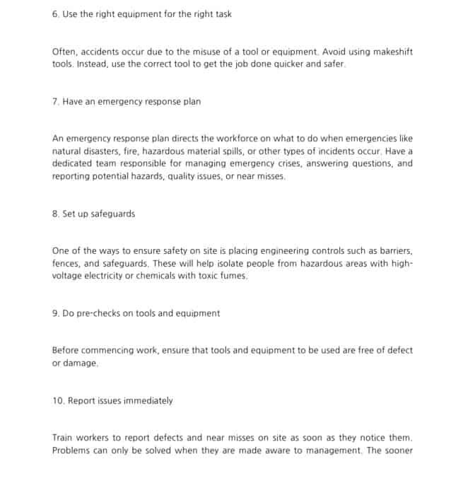 Construction Safety Rules - Construction Files