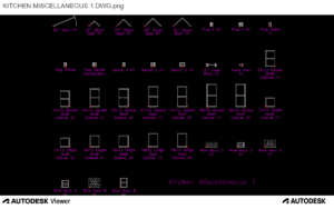 Kitchen Miscellaneous Objects - Autocad Blocks - Construction Files