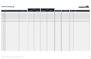 Permit Tracking Log And Schedule - Construction Files