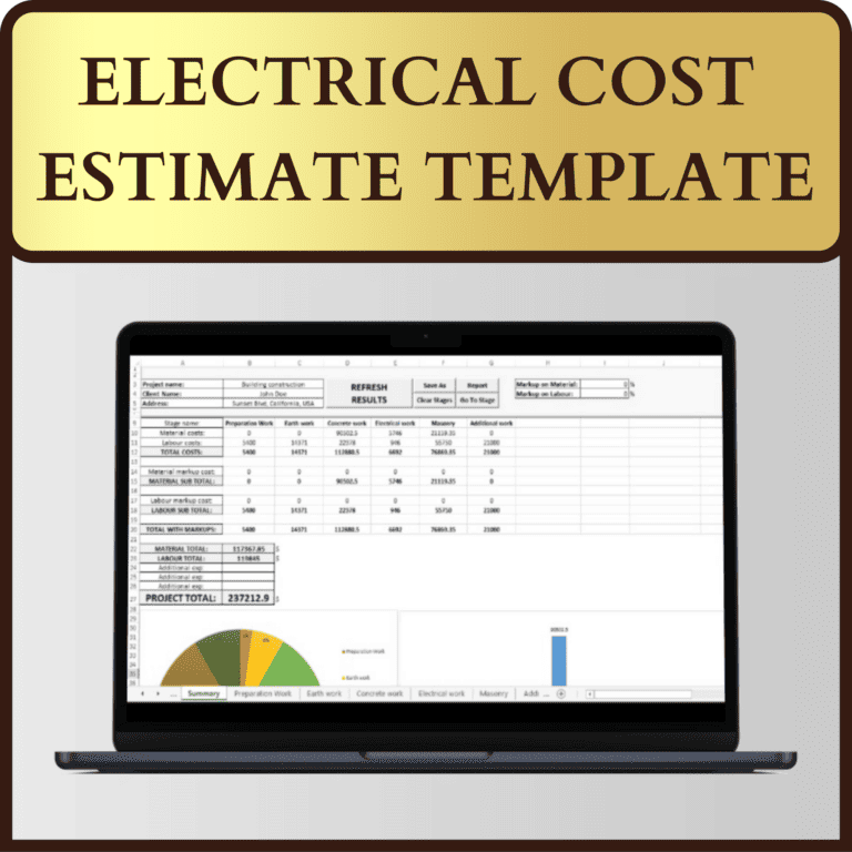 Electrical Cost Estimate Template - Construction Files