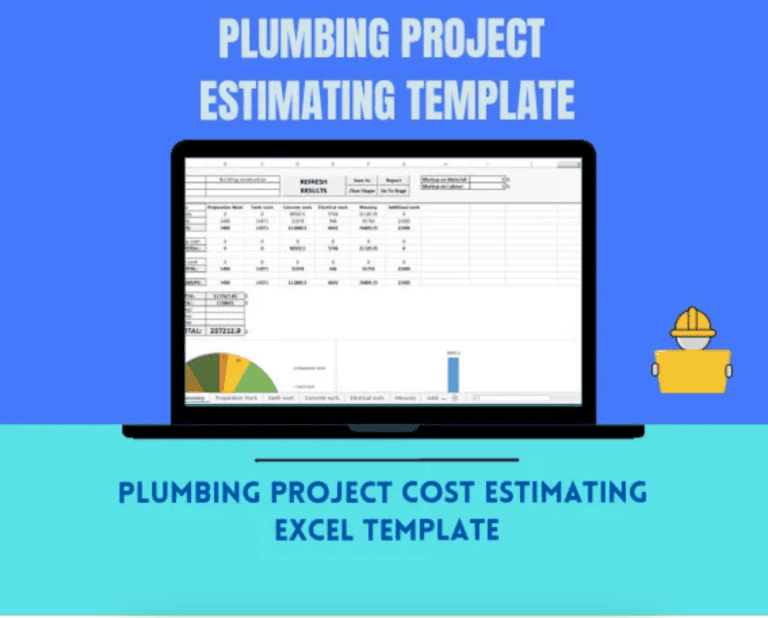 Plumbing Cost Estimate Excel Template - Construction Files