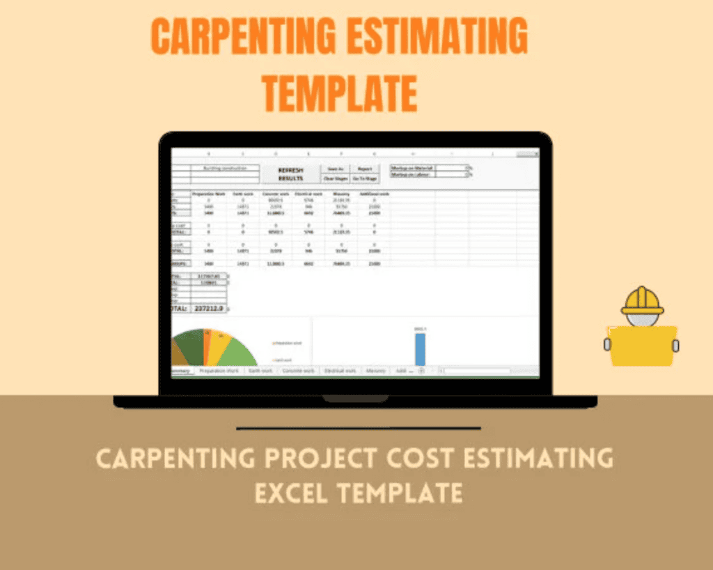 Carpentry Project Cost Estimation Excel Template - Construction Files