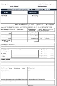 Request For Inspection - Construction Files