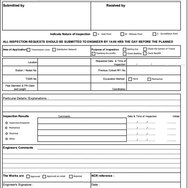 Telehandler Daily Inspection Checklist - Construction Files