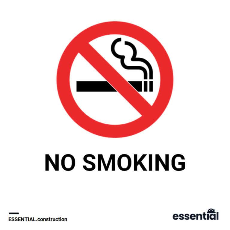 Construction Signage - No Smoking - Construction Files