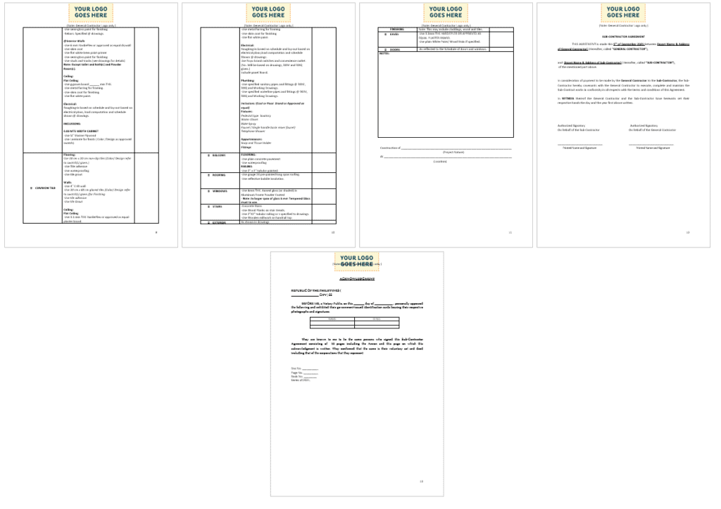 Subcontractor Scope & Agreement - Construction Files