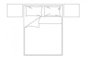 Double Bed Plan View - Autocad Block - Construction Files